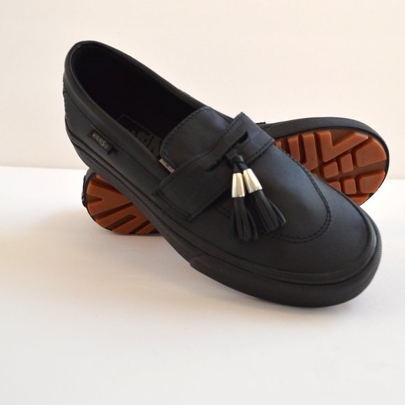 Vans | Shoes | Vans Style 53 Check Tassel Black Leather Sneaker Shoes ...